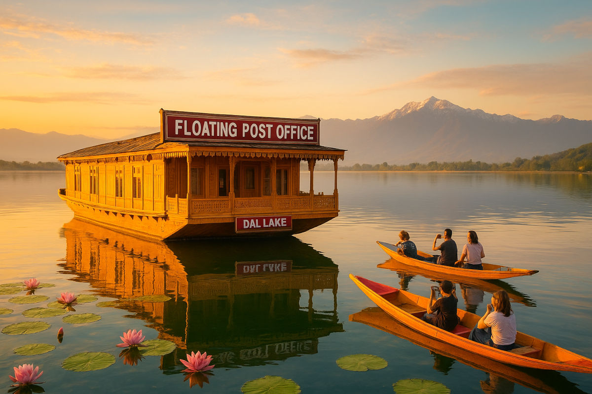 Floating Post Office - World’s Only Floating Post Office on Dal Lake